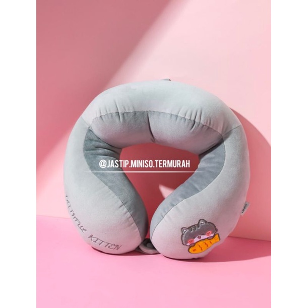 Jual MINISO Bantal Leher Dakron Cute Animal CAT (sz.30x29cm) | Shopee ...