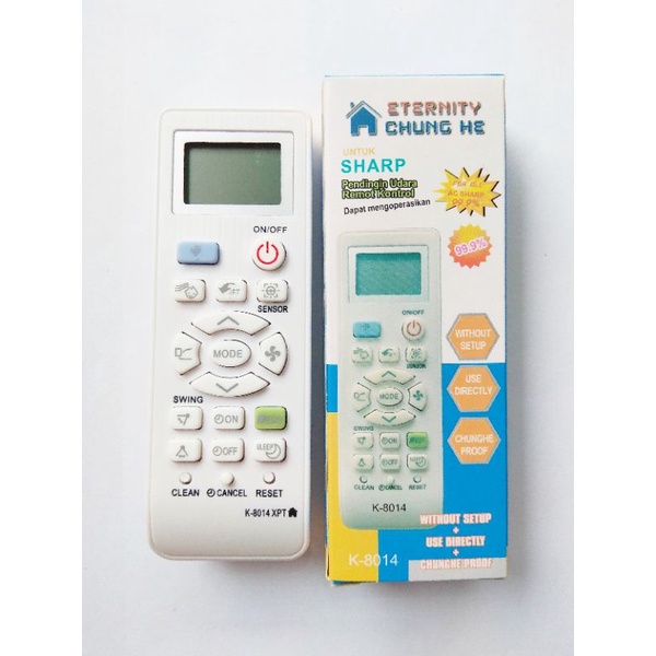 Jual REMOT / REMOTE AC SHARP ION PLASMACLUSTER MULTI / UNIVERSAL K-8014 ...