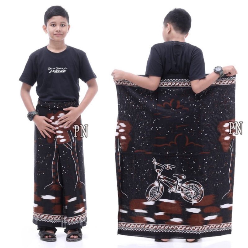 Jual Sarung Batik Anak Halus Motif Wayang Gunungan - Warna merah ...