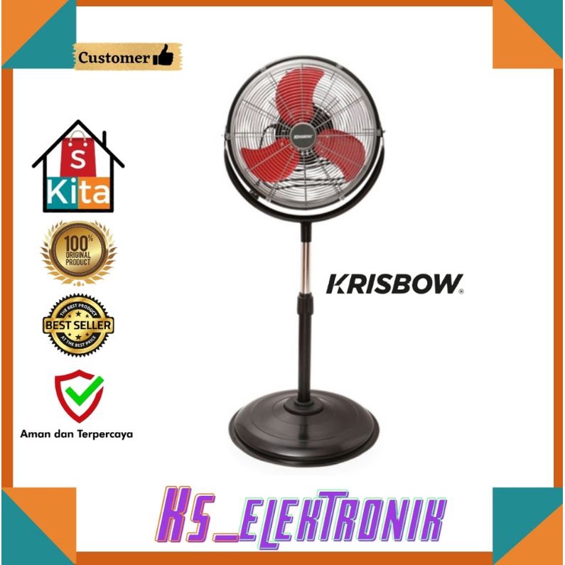 Jual Kipas angin Krisbow full metal 16 inch/kipas angin lantai/kipas ...