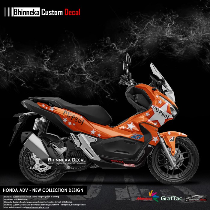 Jual DECAL STICKER HONDA ADV NEW REPSOL STAR | Shopee Indonesia