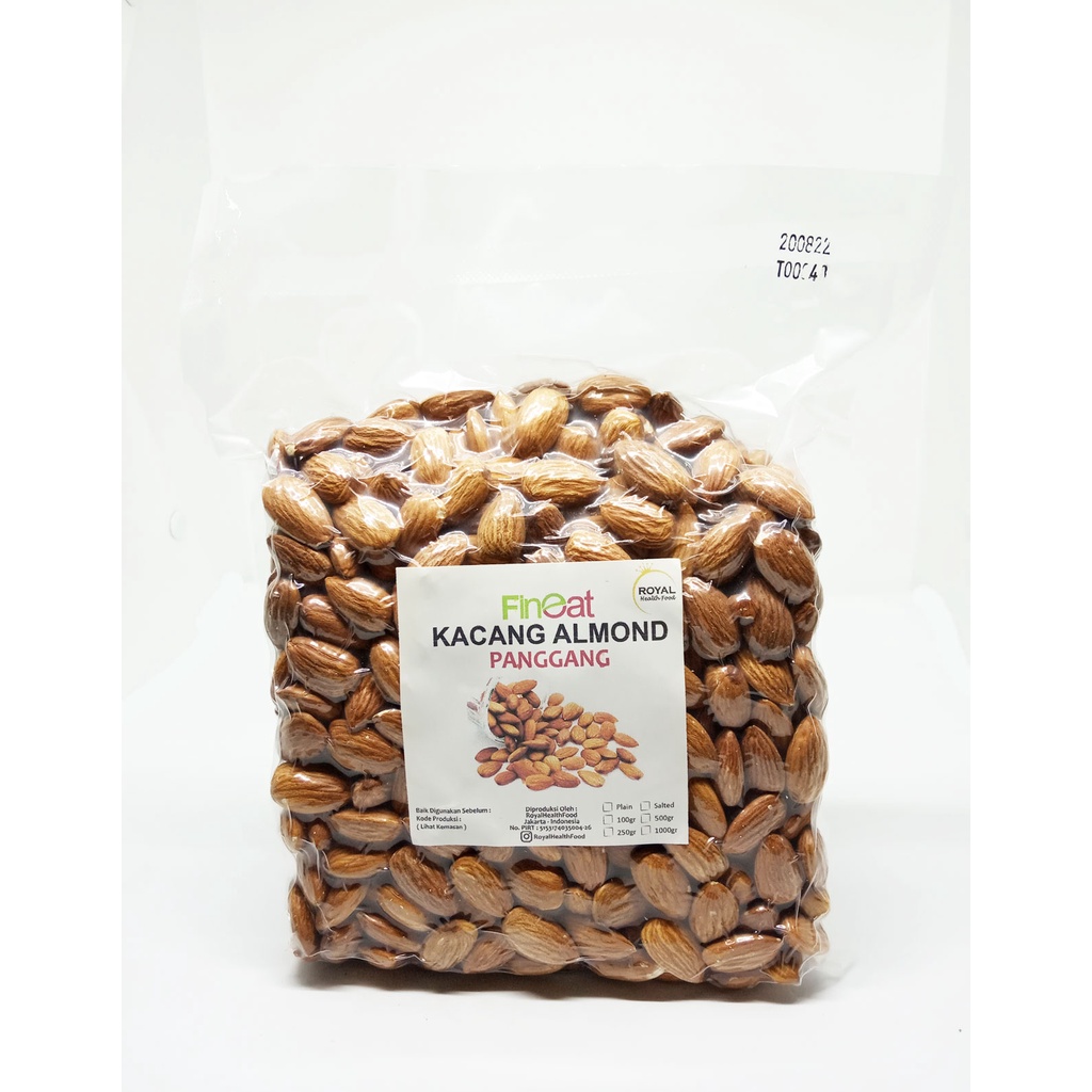 Jual Royal Roasted PLAIN Whole Almond Natural (Almond Tanpa Cangkang) 1 ...