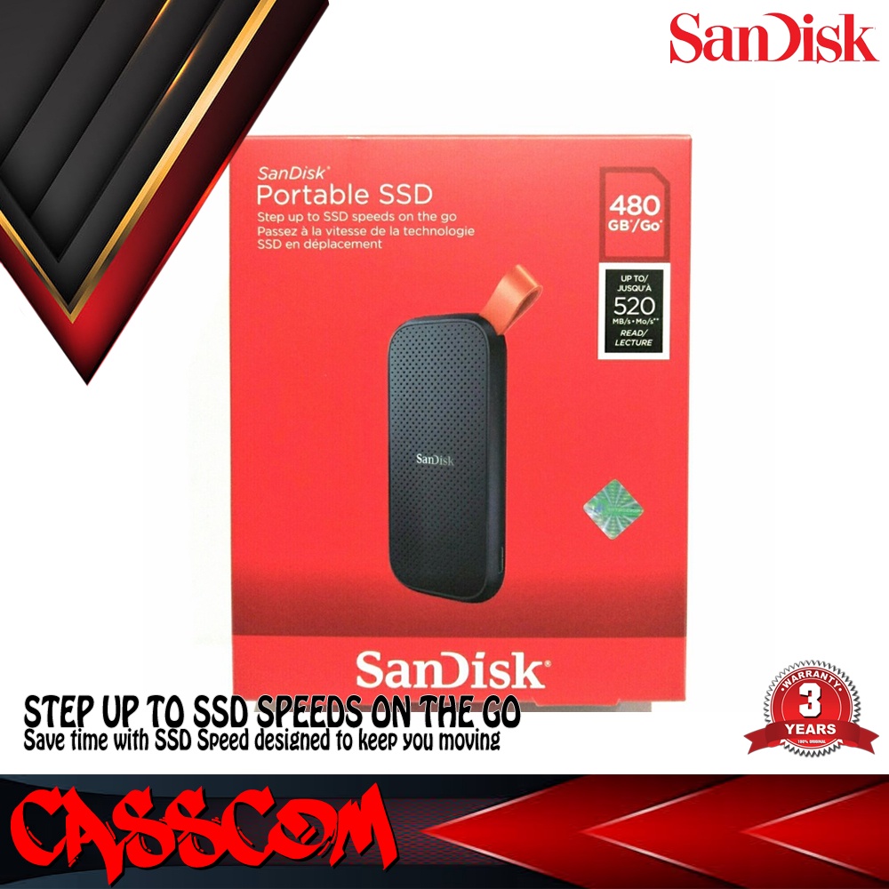 Jual SSD Sandisk E30 480GB - Portable SSD Eksternal USB 3.2 | Shopee Indonesia