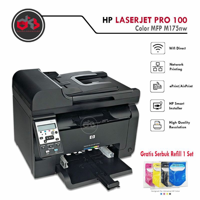 Jual Printer HP LaserJet Pro 100 Color MFP M175nw | Print Scan Copy ...