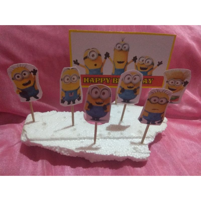Jual topper kue ultah karakter minion | Shopee Indonesia