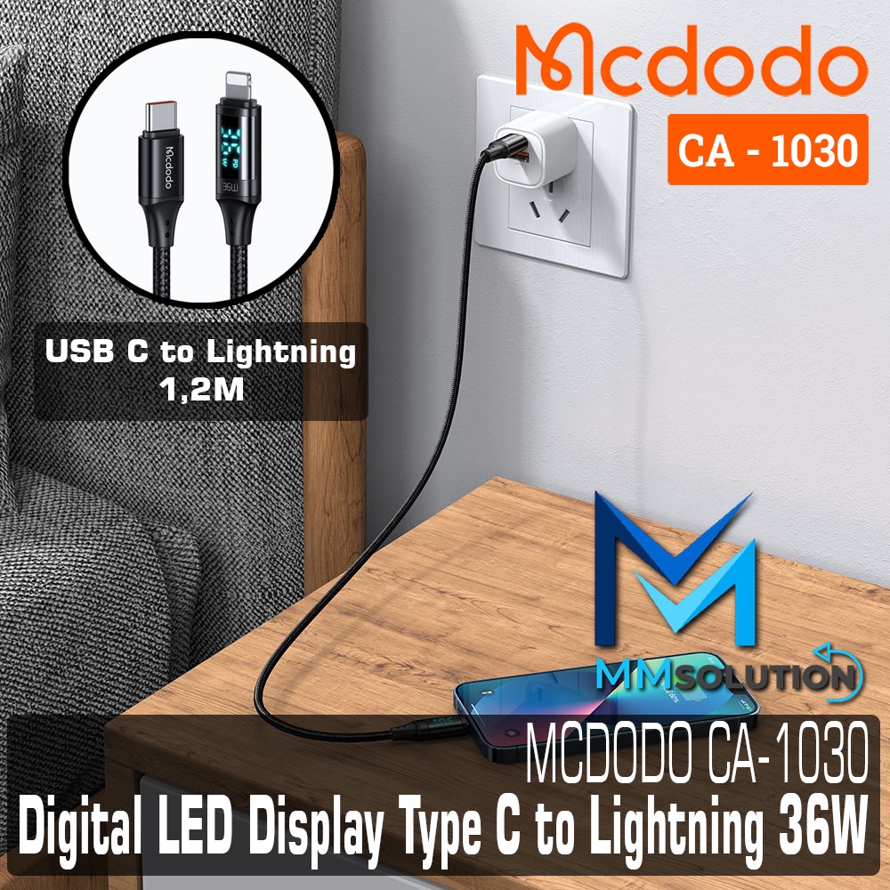 Jual MCDODO CA-1030 Kabel Charger USB C To Lightning iPhone 13 Fast 36W ...