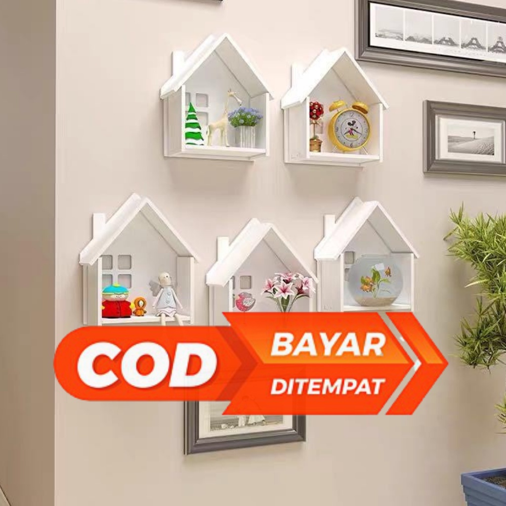 Jual RAK DINDING MODEL ( RUMAH ) dekorasi pajangan serbaguna murah ...