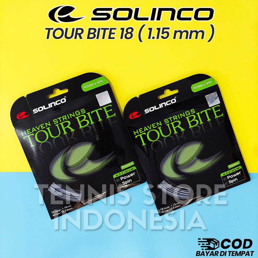 Jual Solinco Tour Bite 1.15/18 String ( Senar Tenis / Tennis ) | Shopee ...