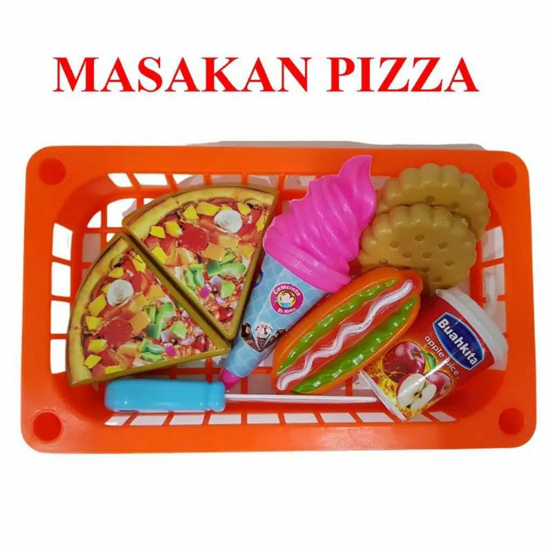 Jual H0212 HAPPY KIDS MAINAN PIZZA KRANJANG MAINAN ANAK PIZZA DAN ICE ...