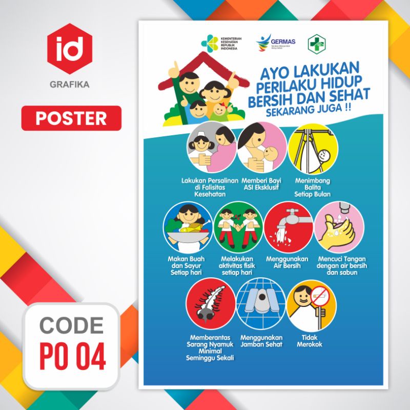 Jual POSTER PHBS, POSTER KESEHATAN | Shopee Indonesia