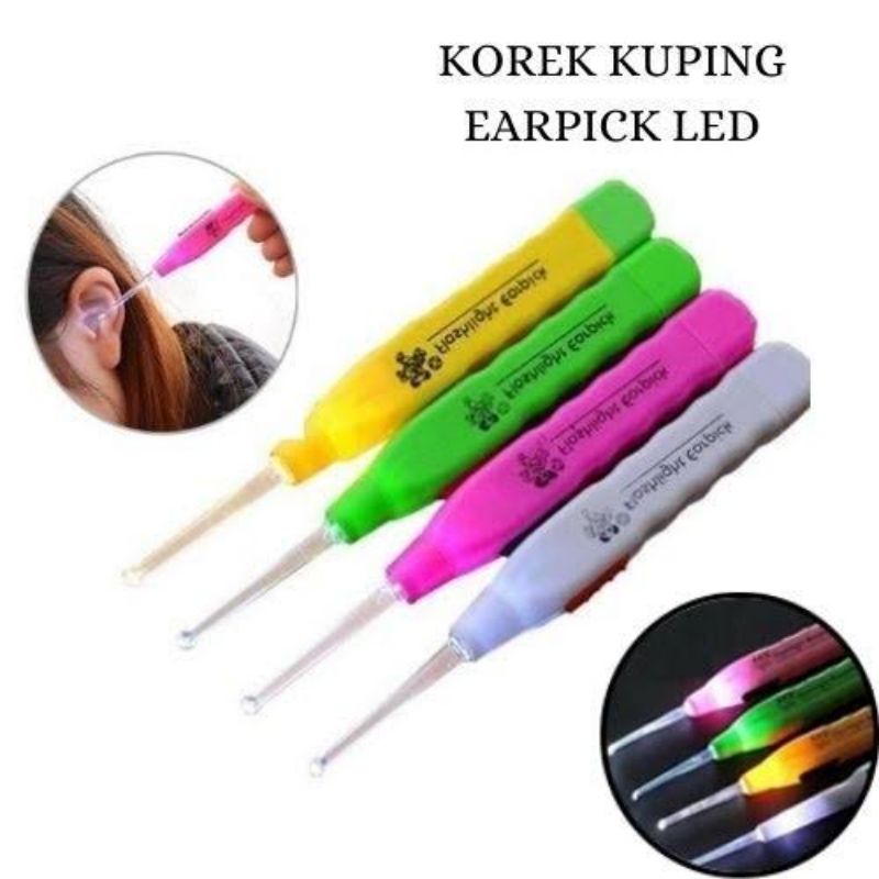 Jual Korek Kuping / Korek Telinga Elektrik Nyala LED Lampu 3 Alat ...