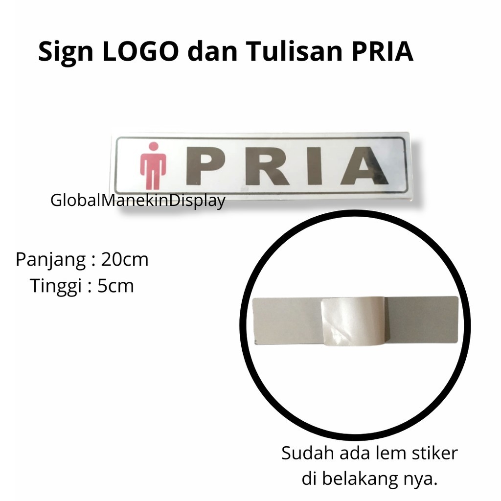 Jual Stiker Logo Tulisan Pria Acrylic Akrilik | Shopee Indonesia