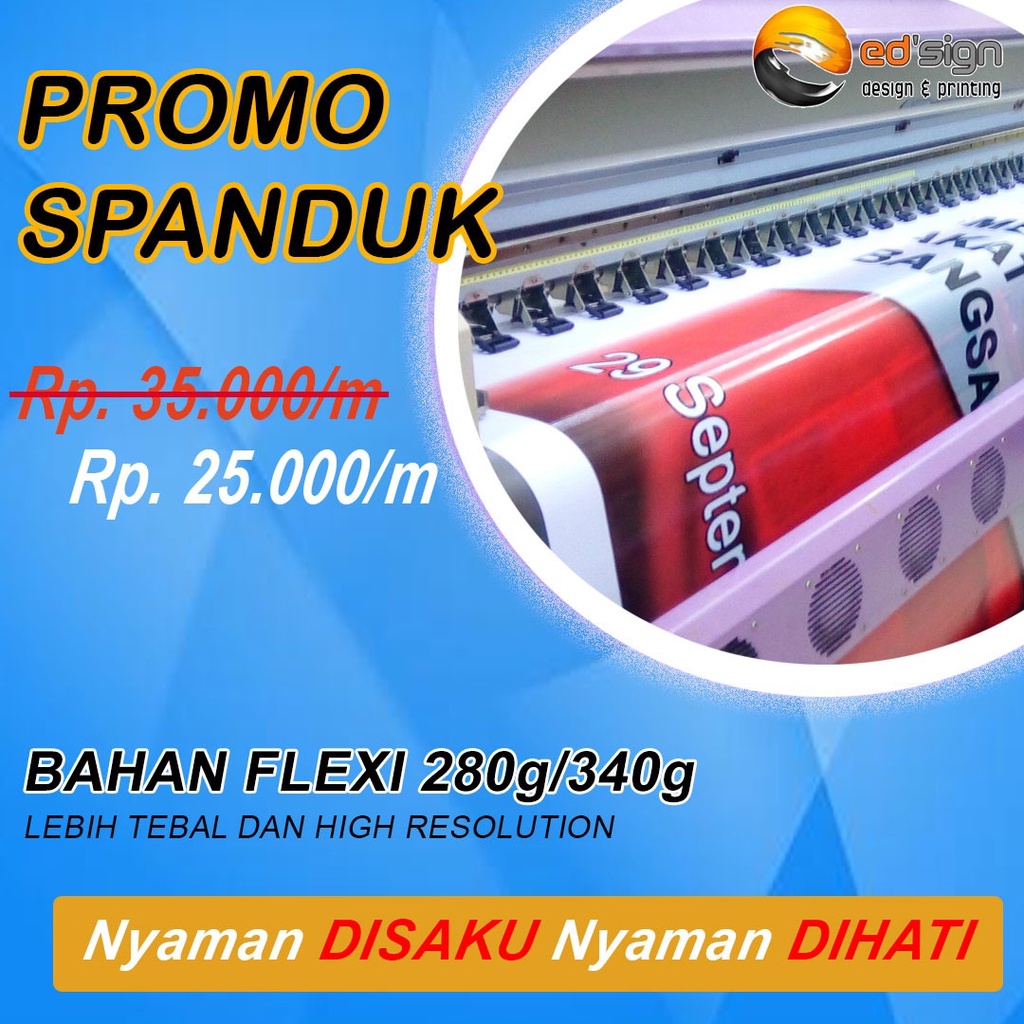 Jual Cetak / Print Spanduk murah / Banner Flexy 340gr | Shopee Indonesia