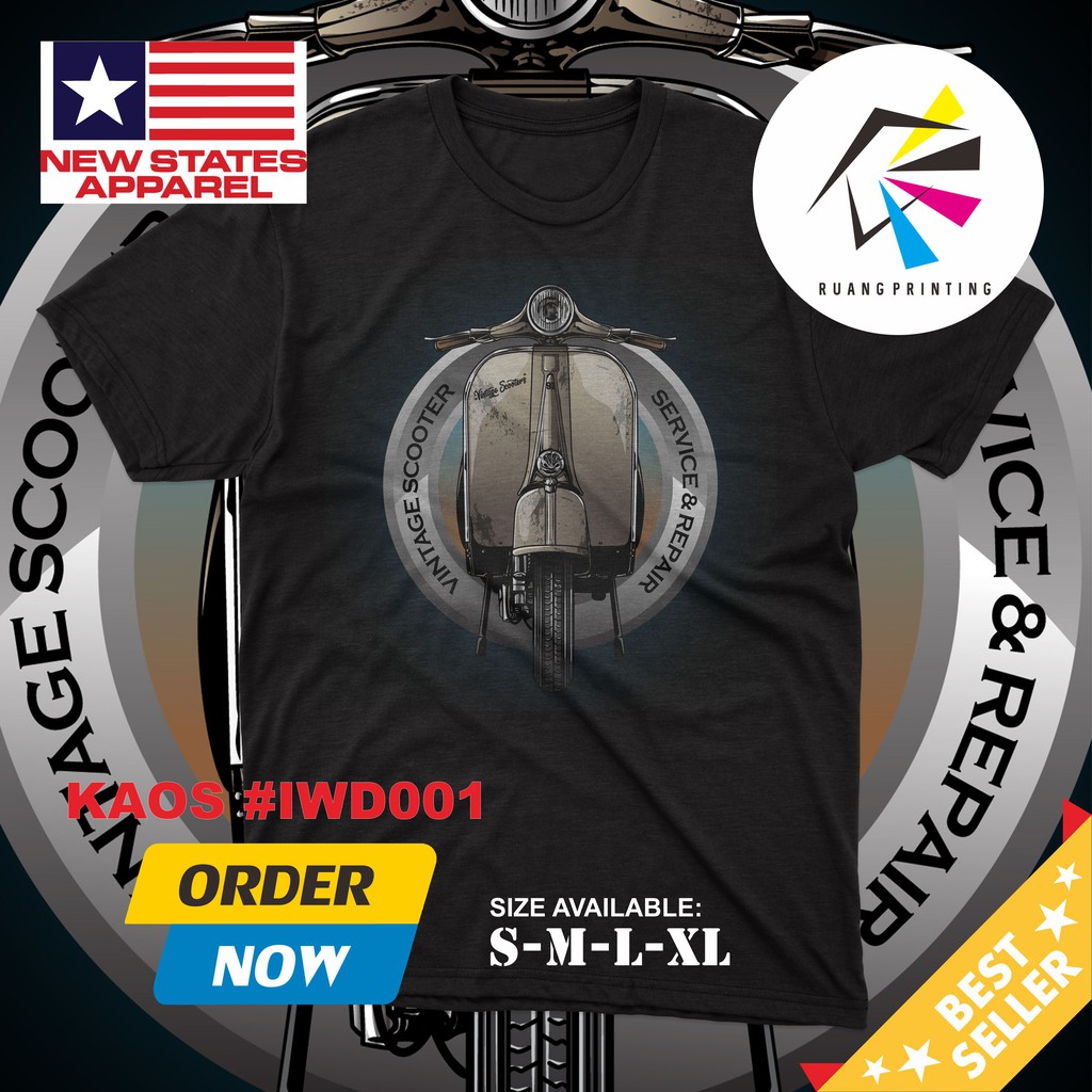 Jual Kaos Hitam NSA SOFT TEE 3600 Sablon DIGITAL FULL COLOR Kaos Sablon ...