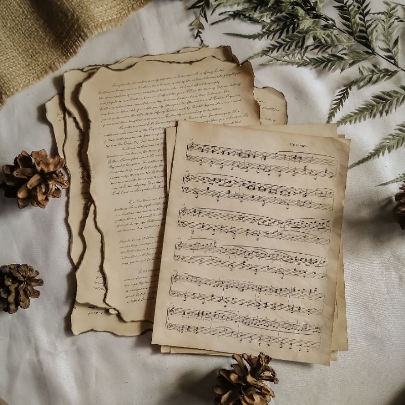 Jual [10 lembar] DIY Vintage old paper - kertas Vintage - scrapbook ...