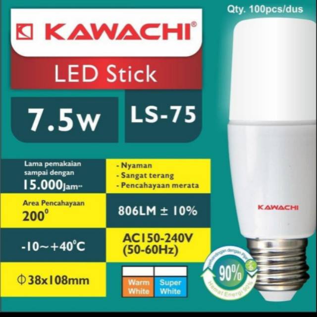 Jual Lampu led stick kawachi cahaya putih 7.5watt | Shopee Indonesia