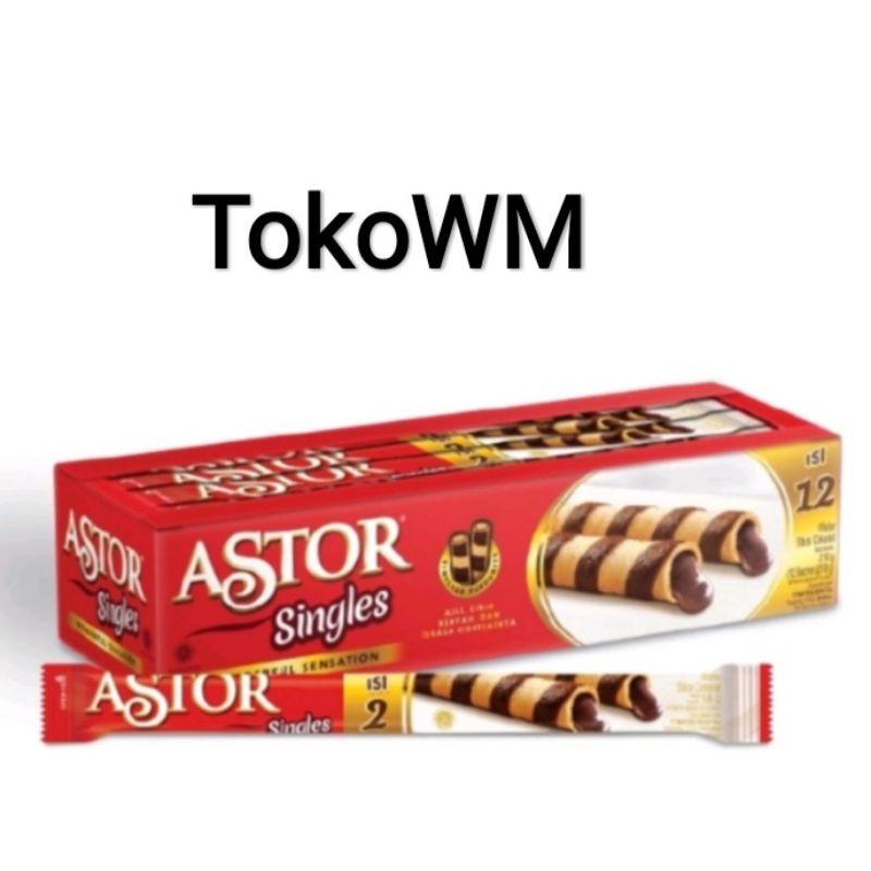 Jual Astor singel wafer roll coklat 1 box isi 12 pcs | Shopee Indonesia