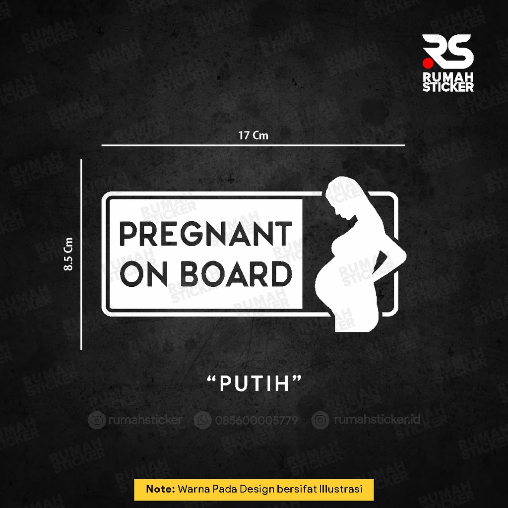 Jual Stiker / Sticker Cutting Kaca Mobil Ibu Hamil Pregnant On Board ...