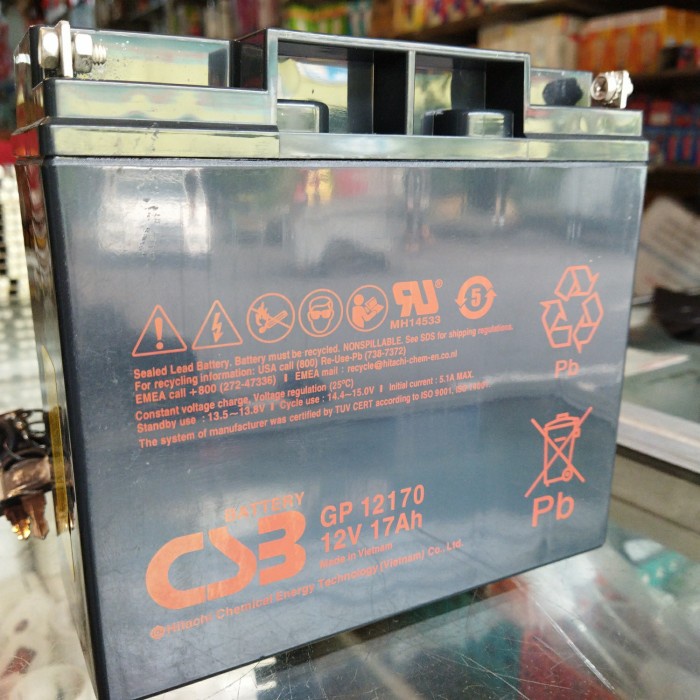 Jual aki kering vrla accu CSB 12v 17Ah | Shopee Indonesia