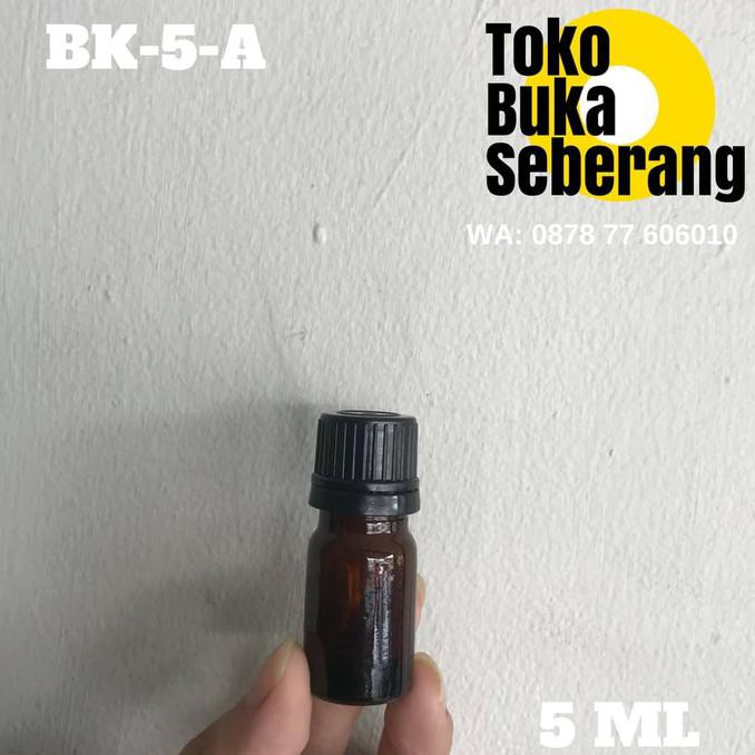 Jual BOTOL KACA AMBER 5 ML + TUTUP FILLER BOTOL KACA AMBER 5ML+ TUTUP ...