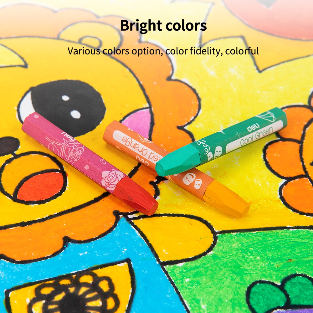 Jual Deli Oil Pastel Crayon 12/24/36 Warna cerah sempurna tidak beracun ...