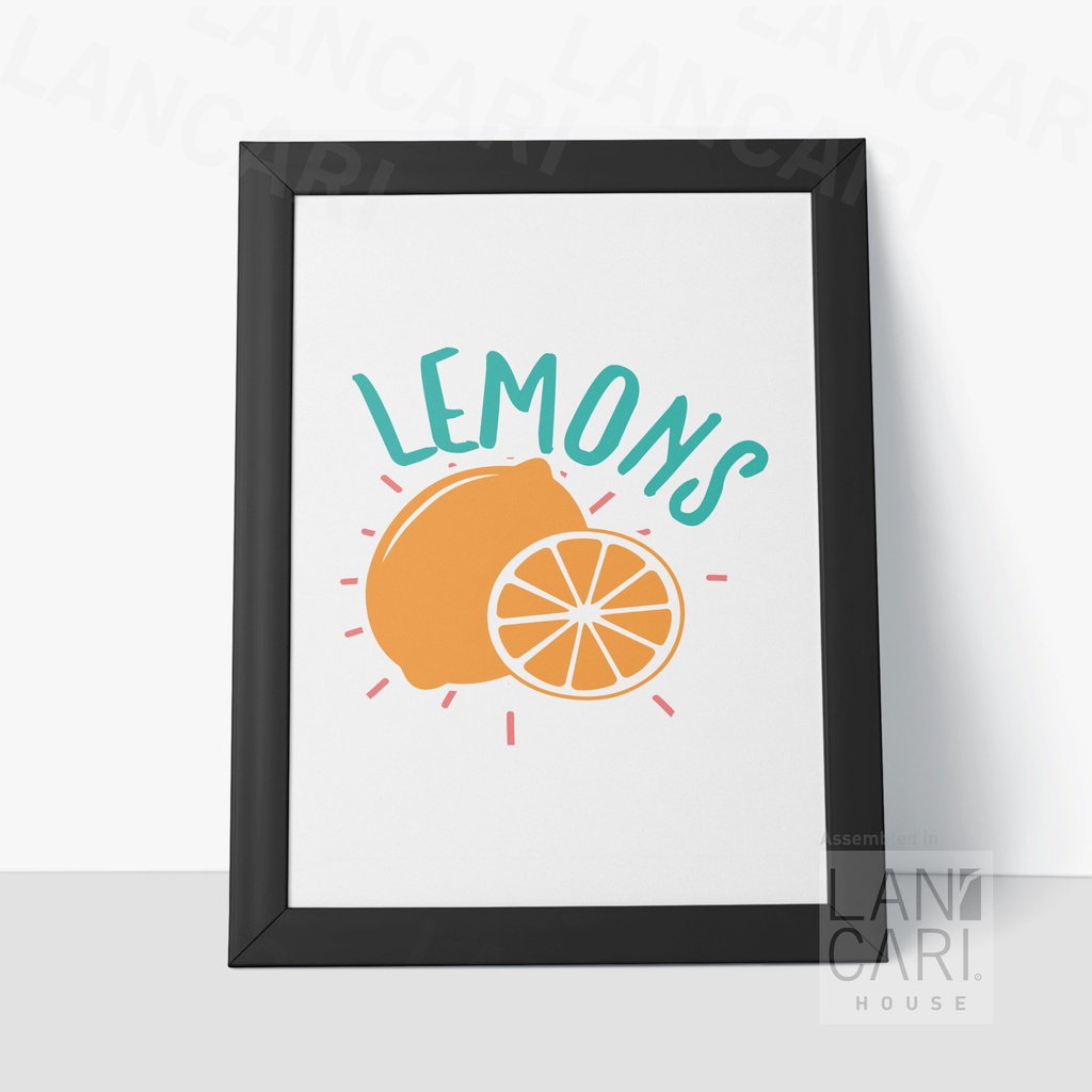 Jual Dekorasi Lemons Frame Pigura Bingkai Hiasan Dinding Cafe Resto ...