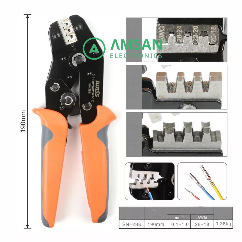 Jual IWISS SN 58B = 28B + 48B Tang Crimping DuPont TE JST Molex EDM Cutting Jaw | Shopee Indonesia