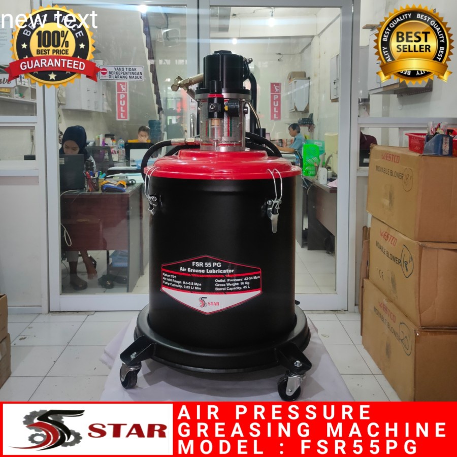 Jual Lubricator Pompa Gemuk angin - Air Grease Injector Pump 45 L ...