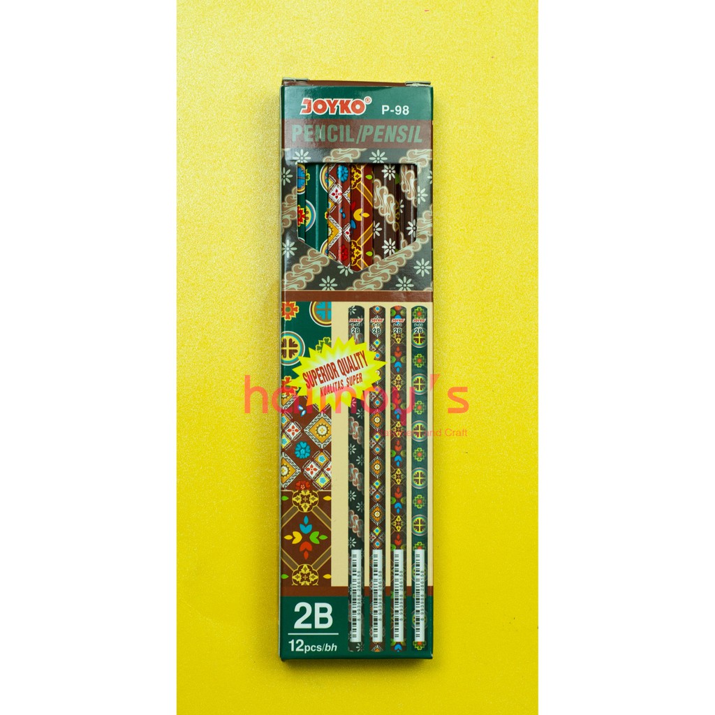 Jual PENSIL KAYU 2B JOYKO P - 98 ( 1 BOX = 12 PCS ) | Shopee Indonesia