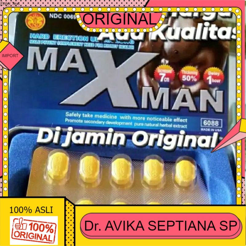 Jual 100% ASLI MAXMAN OBAT KUAT STAMINA PRIA ORIGINAL VITALITAS KUAT TAHAN LAMA PATEN ASLI ...