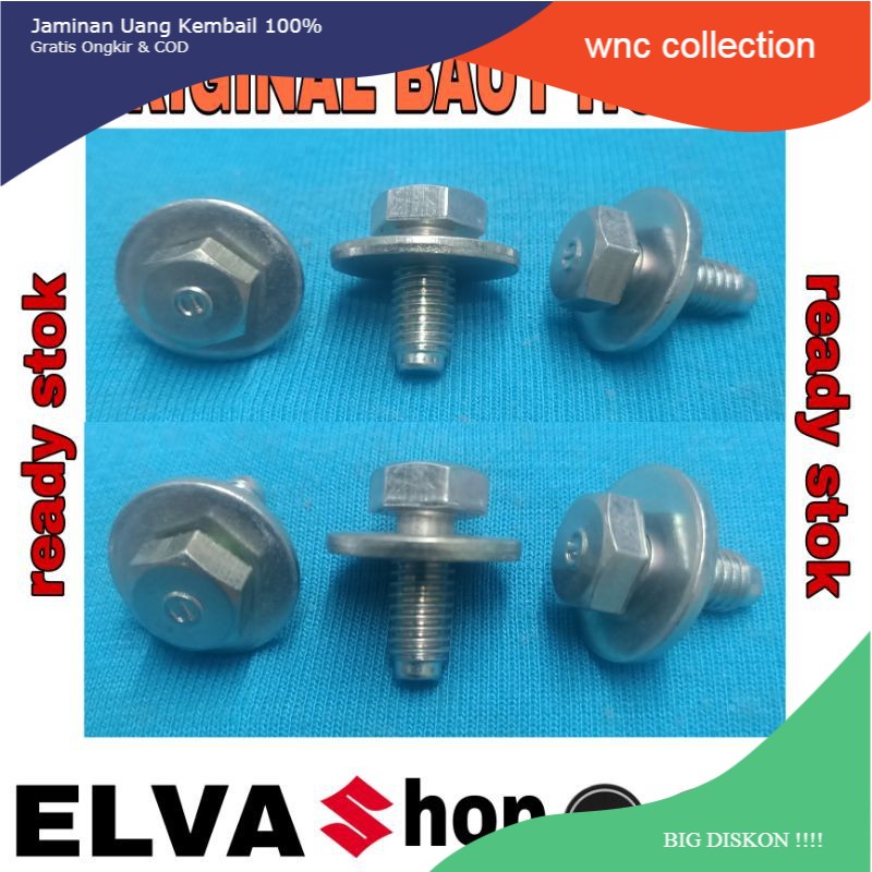 Jual ori baut honda m6 6x16 kunci10 ring lebar baut spakbor motor baut ...