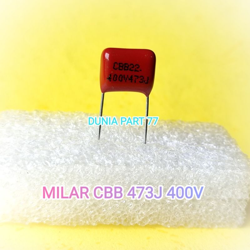 Jual capacitor milar 473j 400v cbb kapasitor mylar 473 j | Shopee Indonesia
