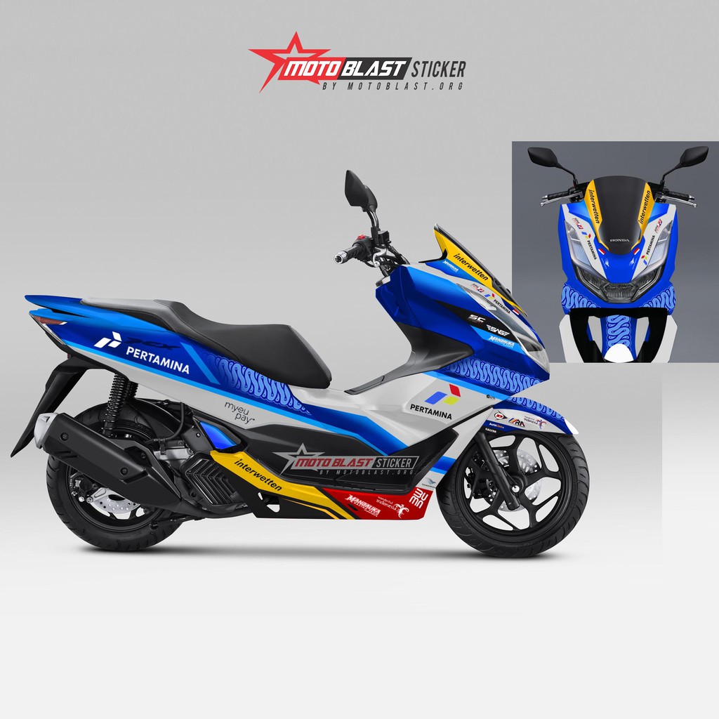 Jual Decal Stiker Motoblast - PCX 160 Livery Mandalika Racing Team ...