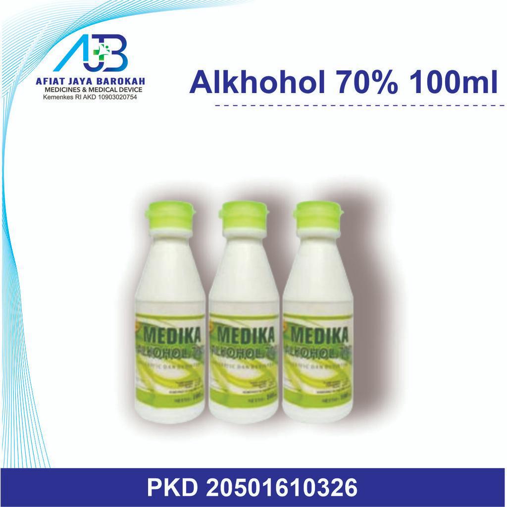 Jual Alkhohol 70% 100ml Medika 1 karton (24 botol) | Shopee Indonesia