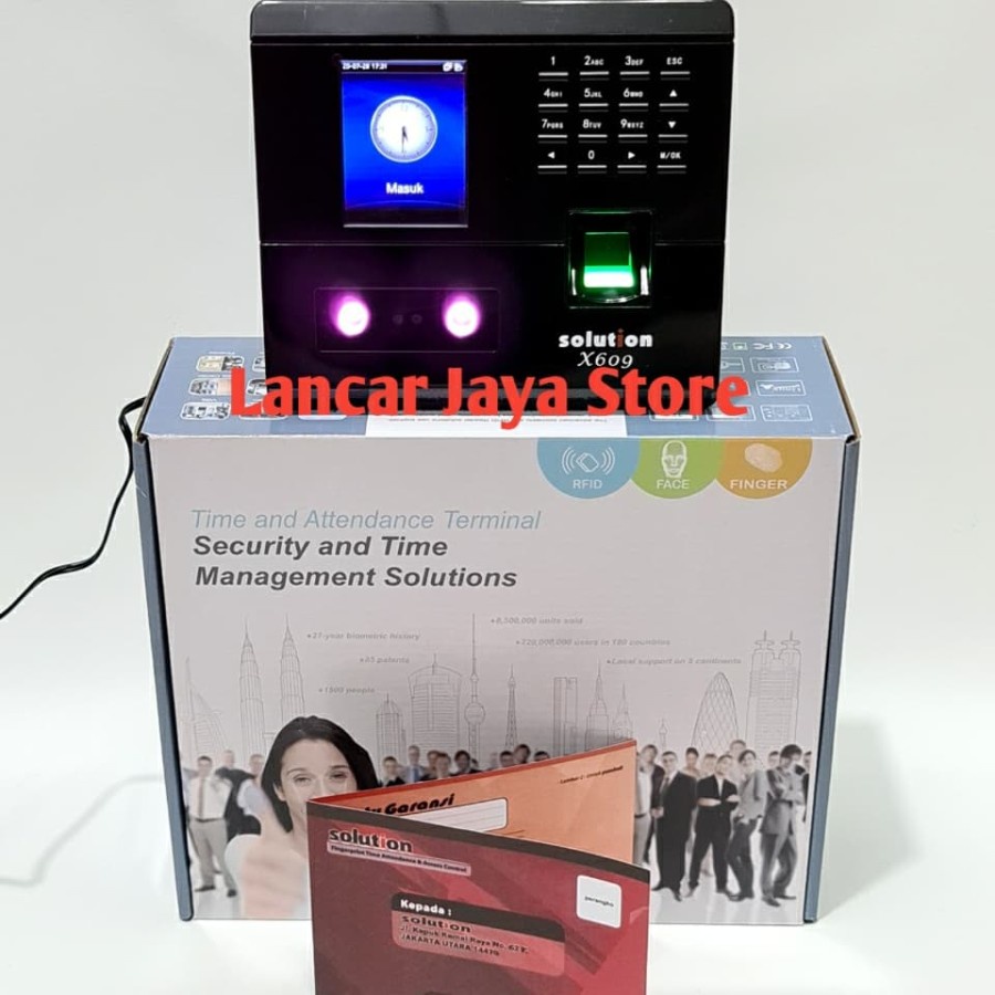 Jual Mesin Absensi SolutioX609/ Finger Print Solution Wajah X609 ...