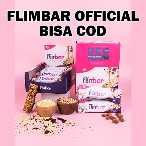Jual Flimbar Snack Sehat by Flimty Fiber (1 box isi 12 pcs) | Shopee ...