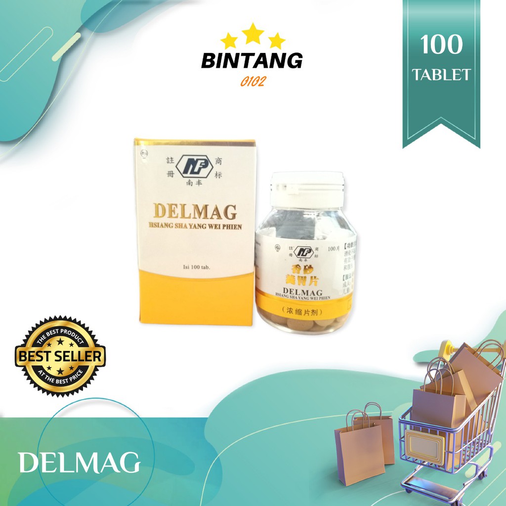 Jual DELMAG 100 TABLET HSIANG SHA YANG WEI PHIEN NF NAN FENG OBAT MAAG ...