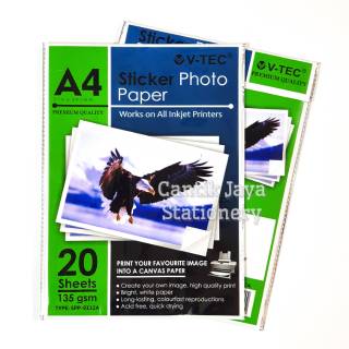 Jual Kertas Stiker Glossy V-TEC Sticker Photo Paper Vtec A4 135gsm ...
