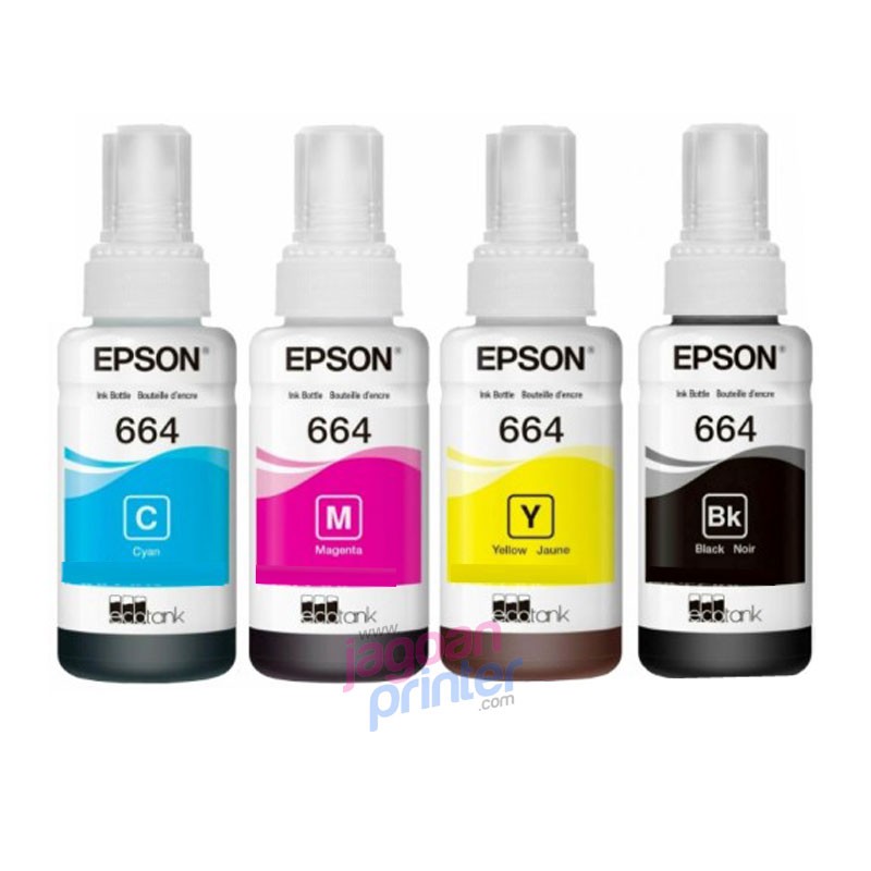 Jual Tinta Epson 664 1 Set (Cyan,Magenta,Yellow,Black) Original | Shopee Indonesia