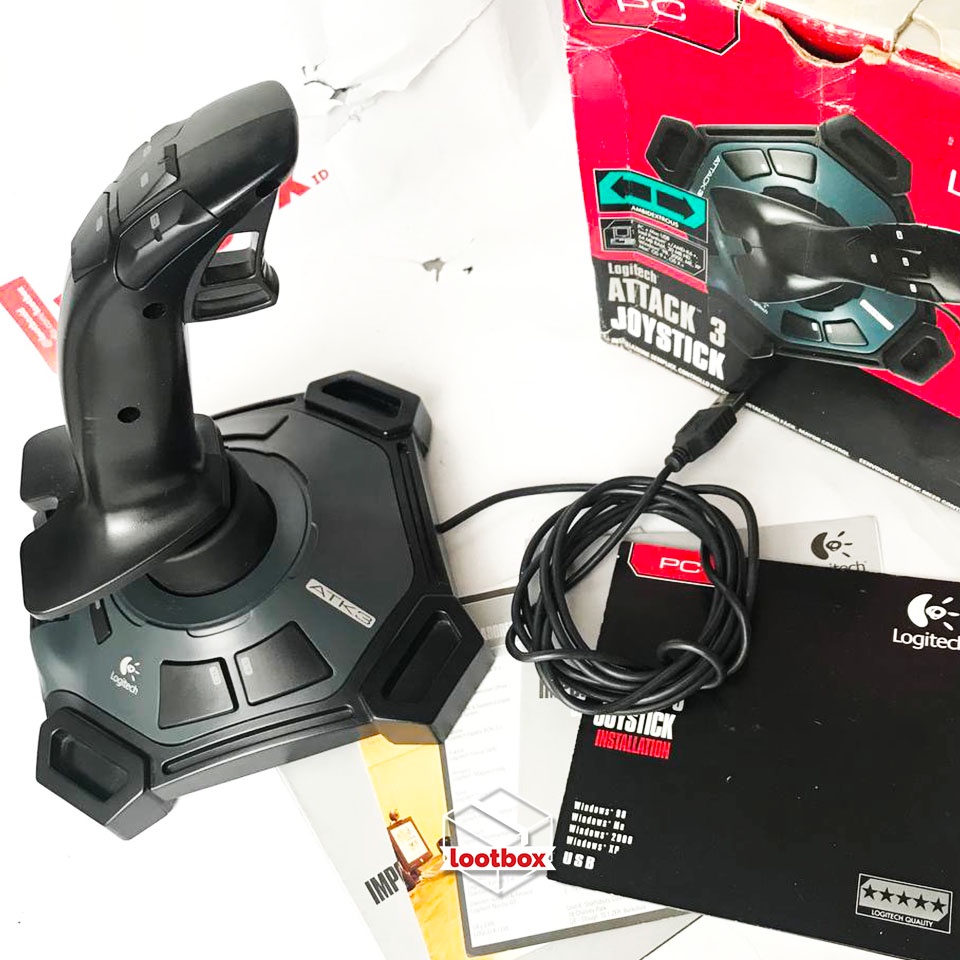 Jual Joystick Flightstick HOTAS Flight Simulator Logitech Attack 3 ...