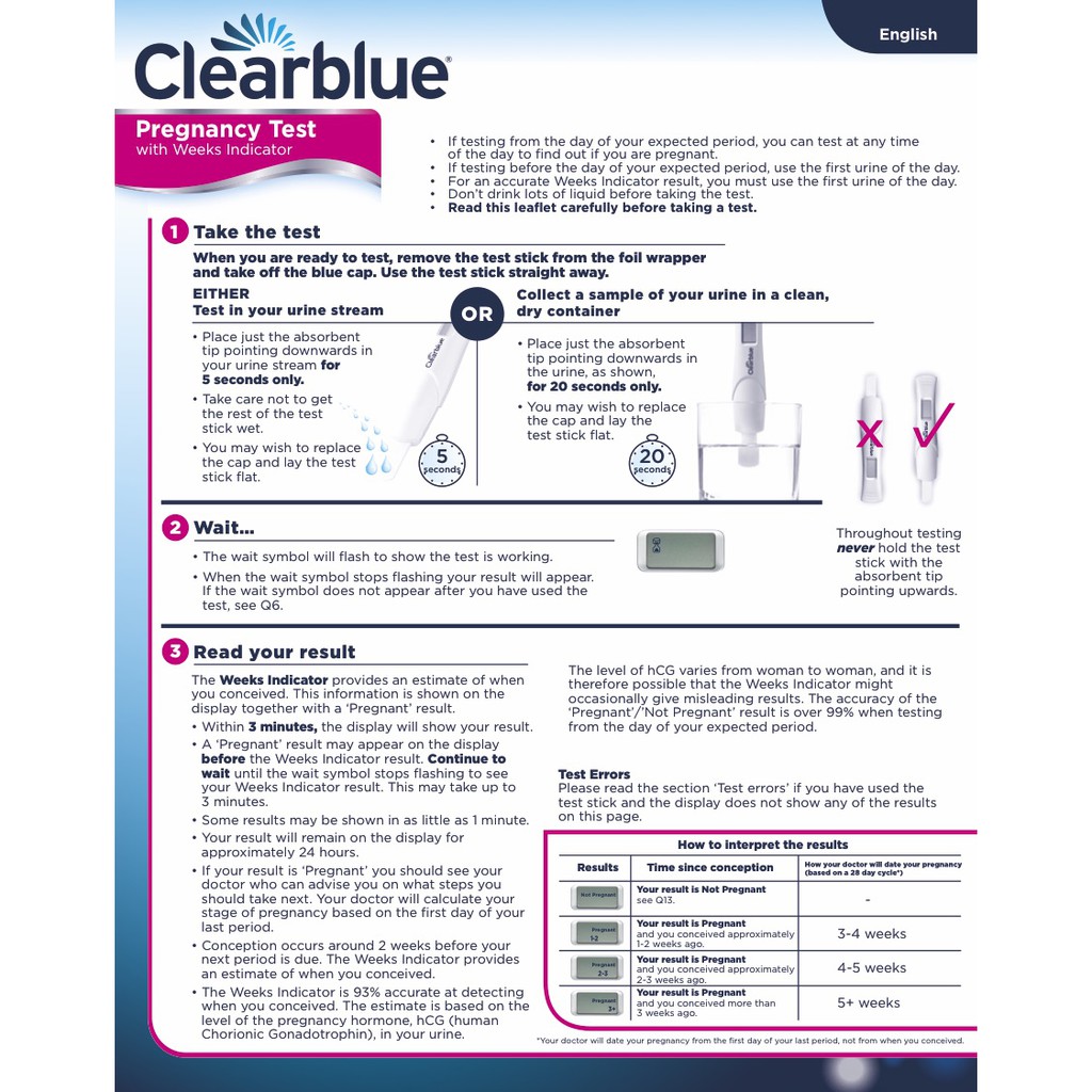 Jual Clearblue Digital Pregnancy Test With Weeks Indicator | Shopee ...