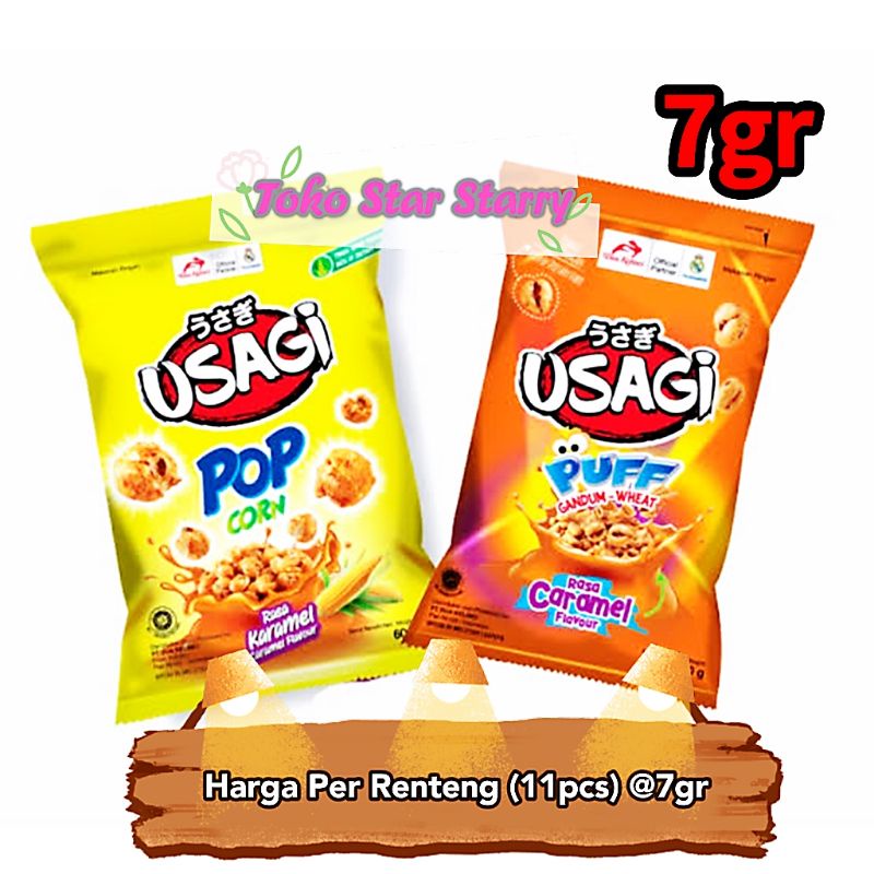 Jual [Per Renteng] 10Pcs USAGI POPCORN CARAMEL 7gr Kacang Dua Kelinci ...