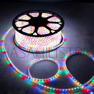Jual LAMPU LED STRIP SELANG ROPE LED 3528 WARNA WARNI RGB IP66 METERAN ...
