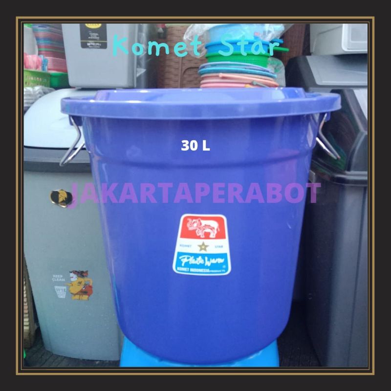 Jual KOMET STAR - Ember Plastik 30-40-50-60 Liter / Ember Plastik Dengan Tutup / Ember Plastik ...