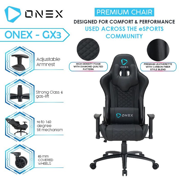 Jual Kursi Kantor gaming Onex premium GX3 - Gaming chair GX-3 - bangku ...