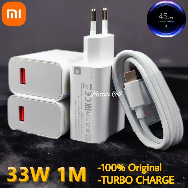 Jual Charger Xiaomi poco X3 X3 NFC TURBO CHARGE 33 Watt ORIGINAL 100% ...