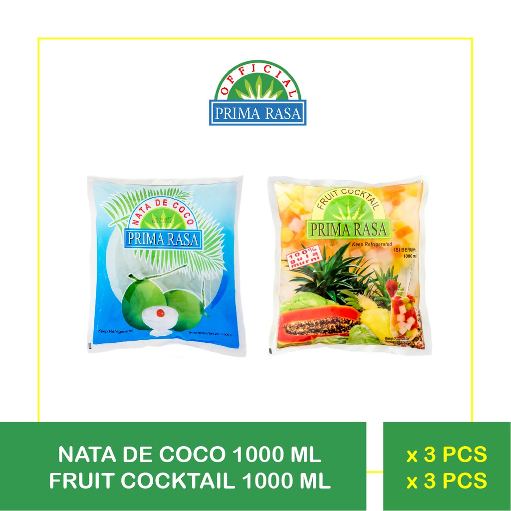 Jual PRIMA RASA Fruit Cocktail 1000 ml - 3 pcs + PRIMA RASA Nata de ...