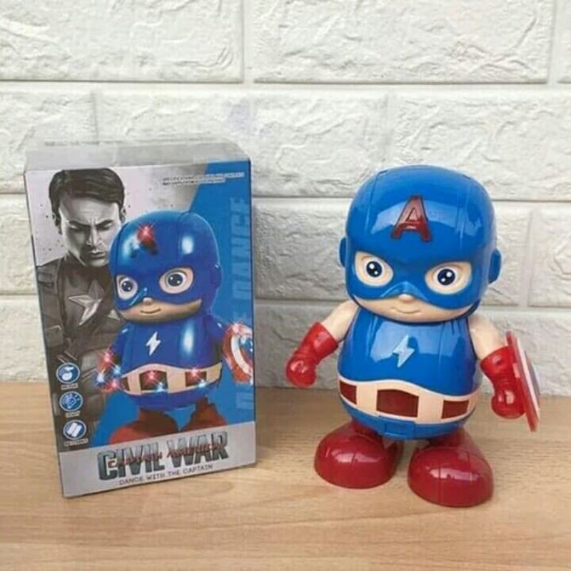 Jual Mainan robot hero ironman capten amerika dance robot joget ...