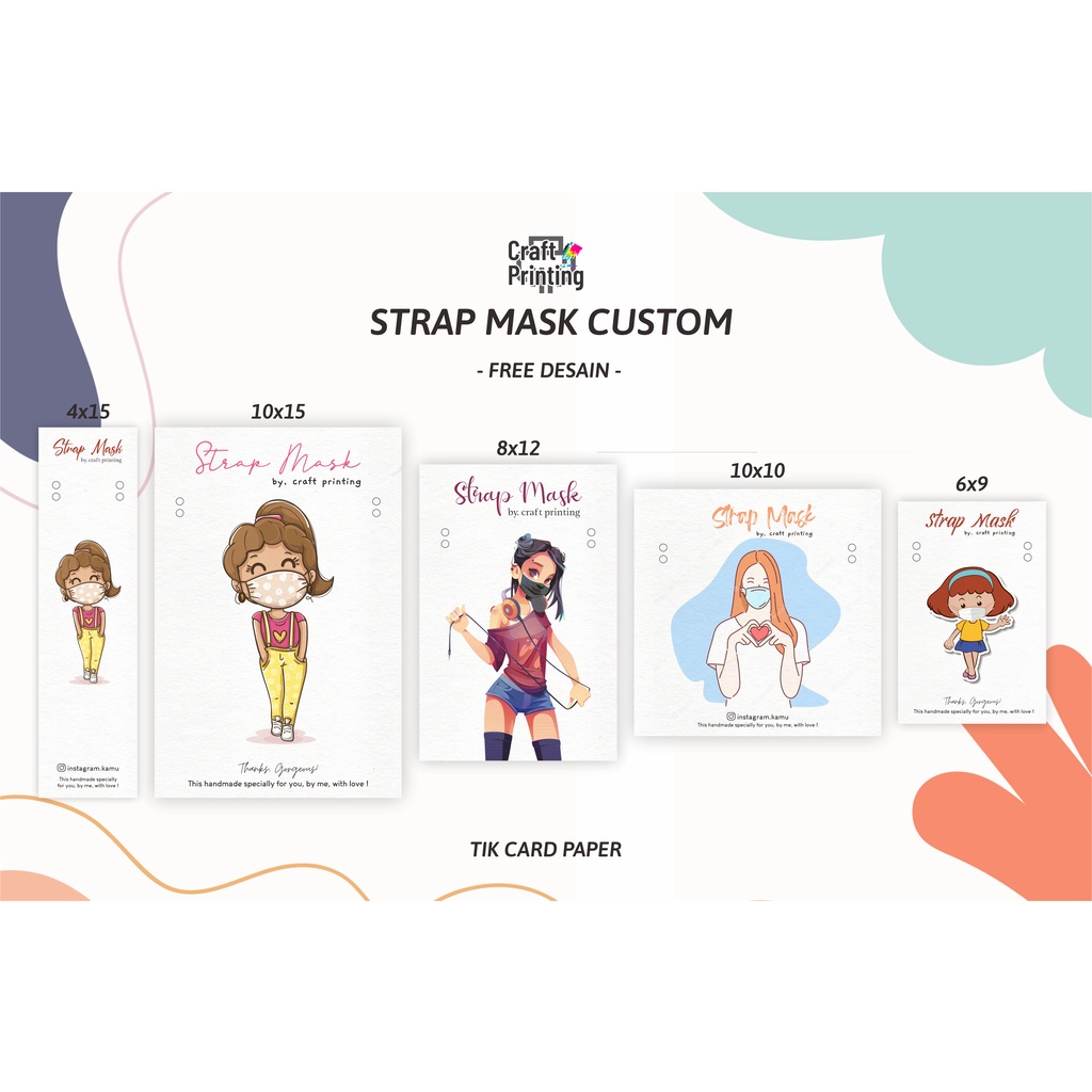 Jual STRAP MASK PACKAGING / KEMASAN TALI MASKER (CUSTOM) / BAHAN KRAFT ...