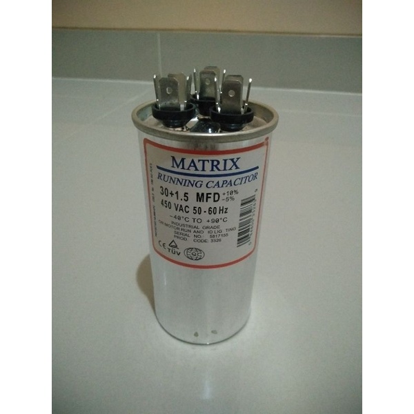 Jual Capacitor outdor ac Matrix 30+2.0 uf (mfd) | Shopee Indonesia